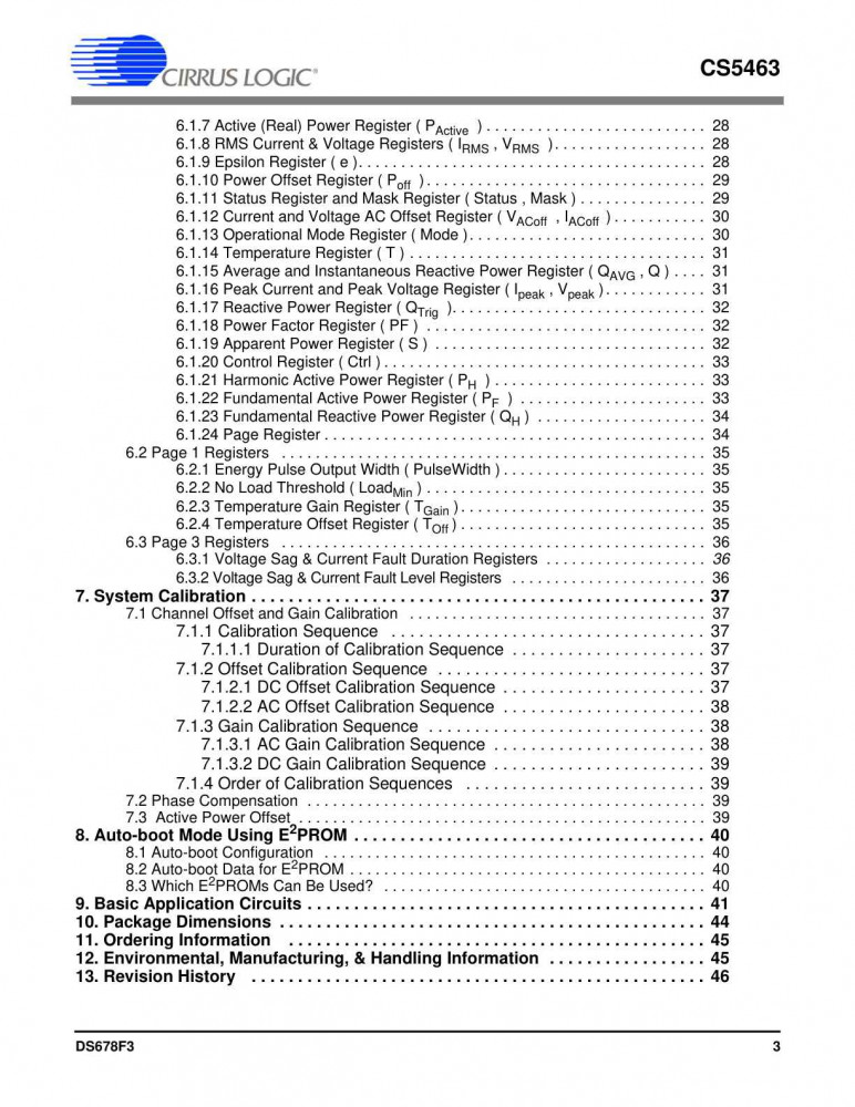 CS5463 datasheet page 3