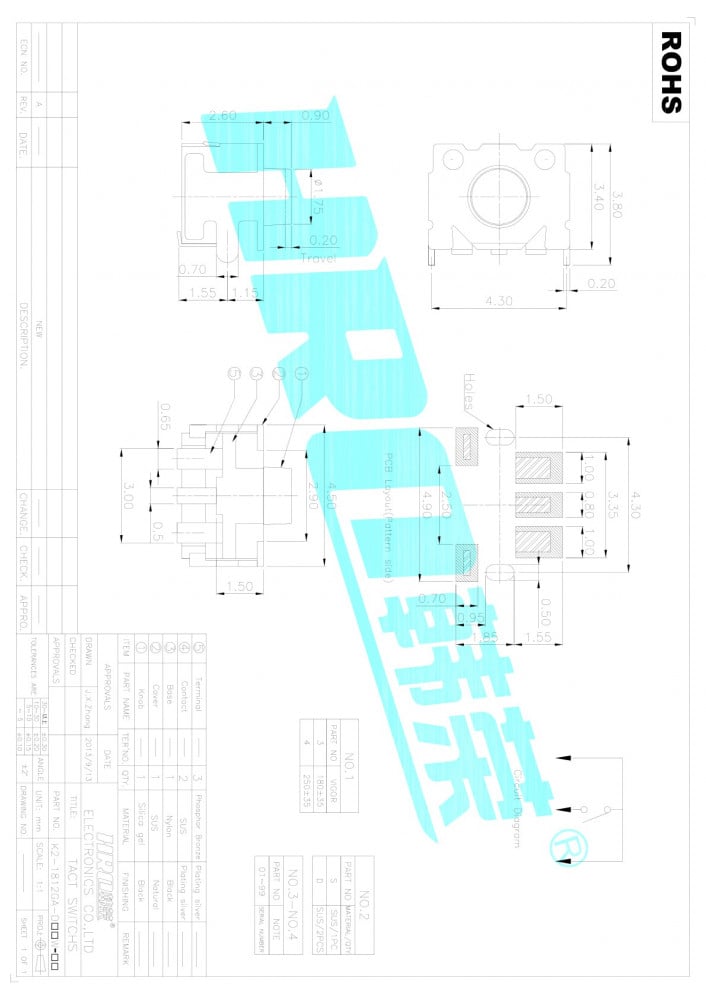 K2-1812GA-D3SW-04 manufacturer drawing