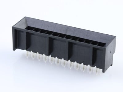 Micro-Fit BMI Header, Surface Mount Compatible, Dual Row, Vertical, with PCB Polarizing Peg, 24 Circuits, 2.54µm Matte Tin (Sn) Plating, Straight Tails