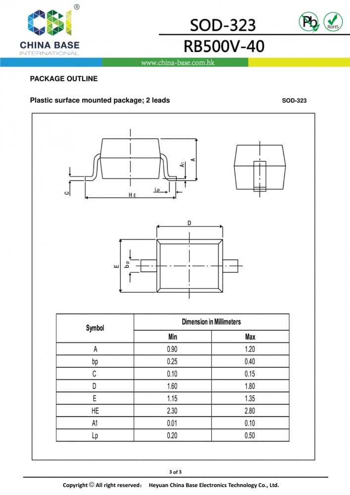 RB500V-40 technical document page 3