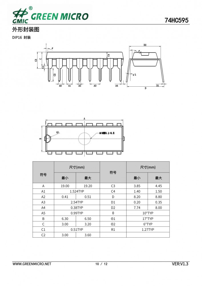 GM74HC595DR datasheet page 10