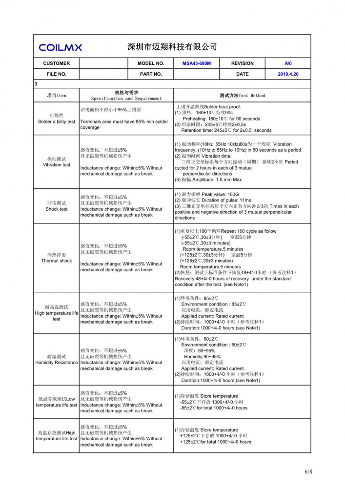 MSA43-680M specification page 6
