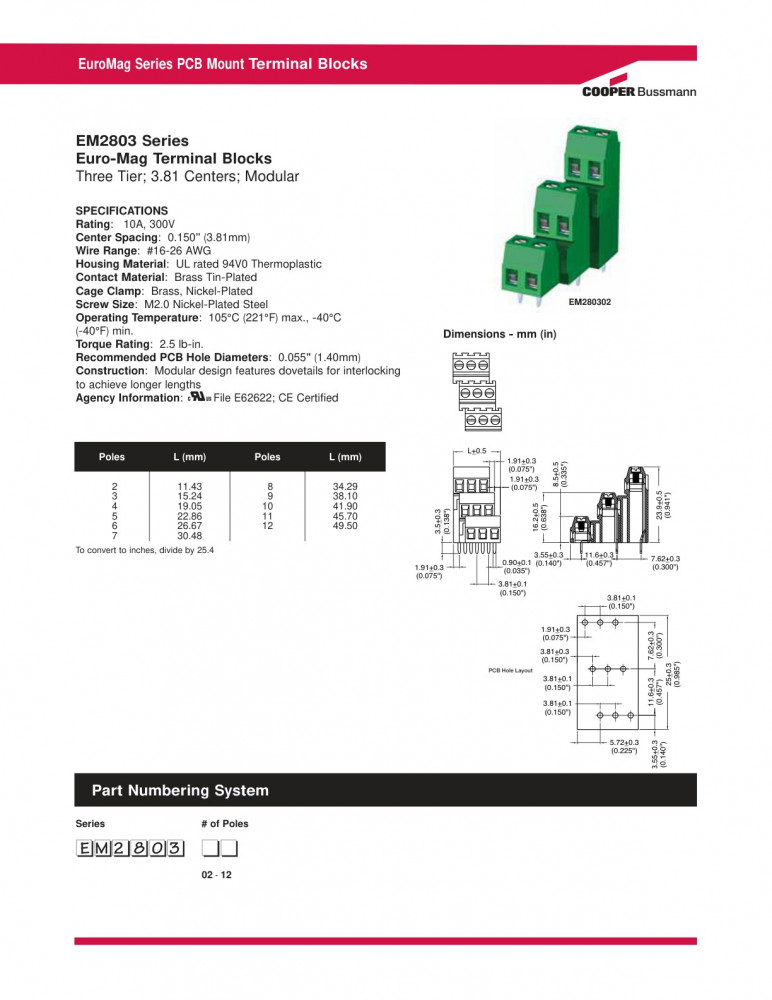 Eaton EM2803 series technical document