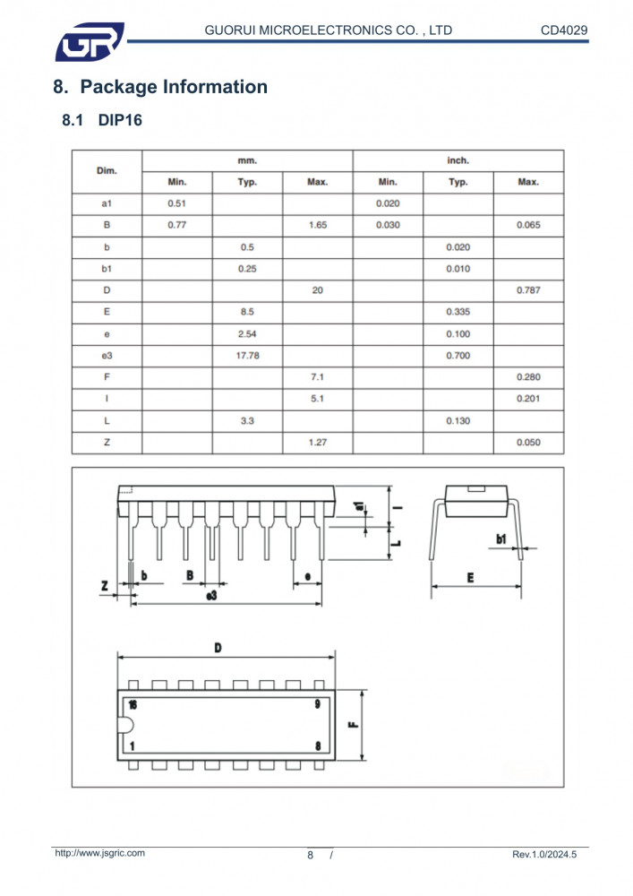 CD4029 datasheet page 8