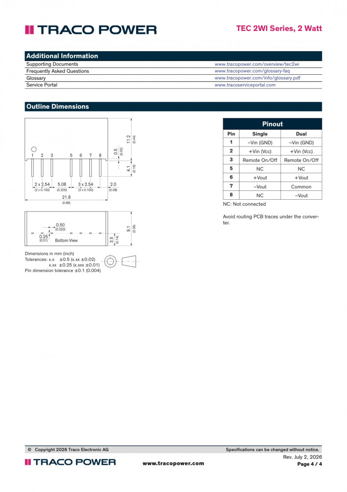 TEC 2-4815WI documentation page 4