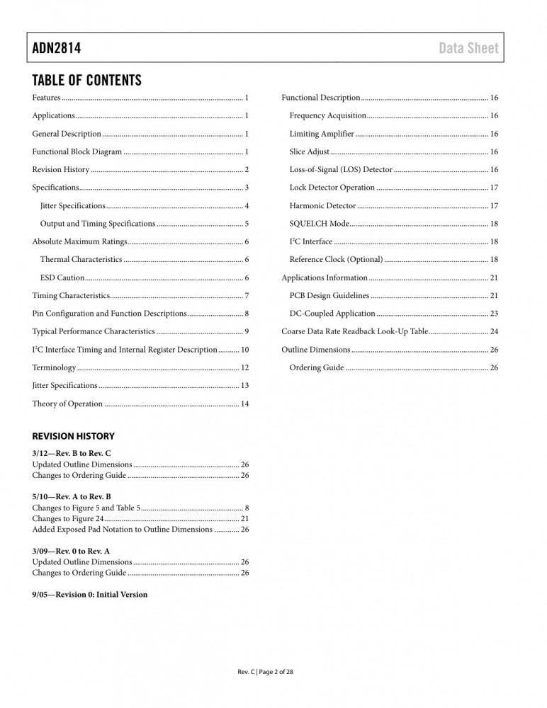 ADN2814 datasheet page 2
