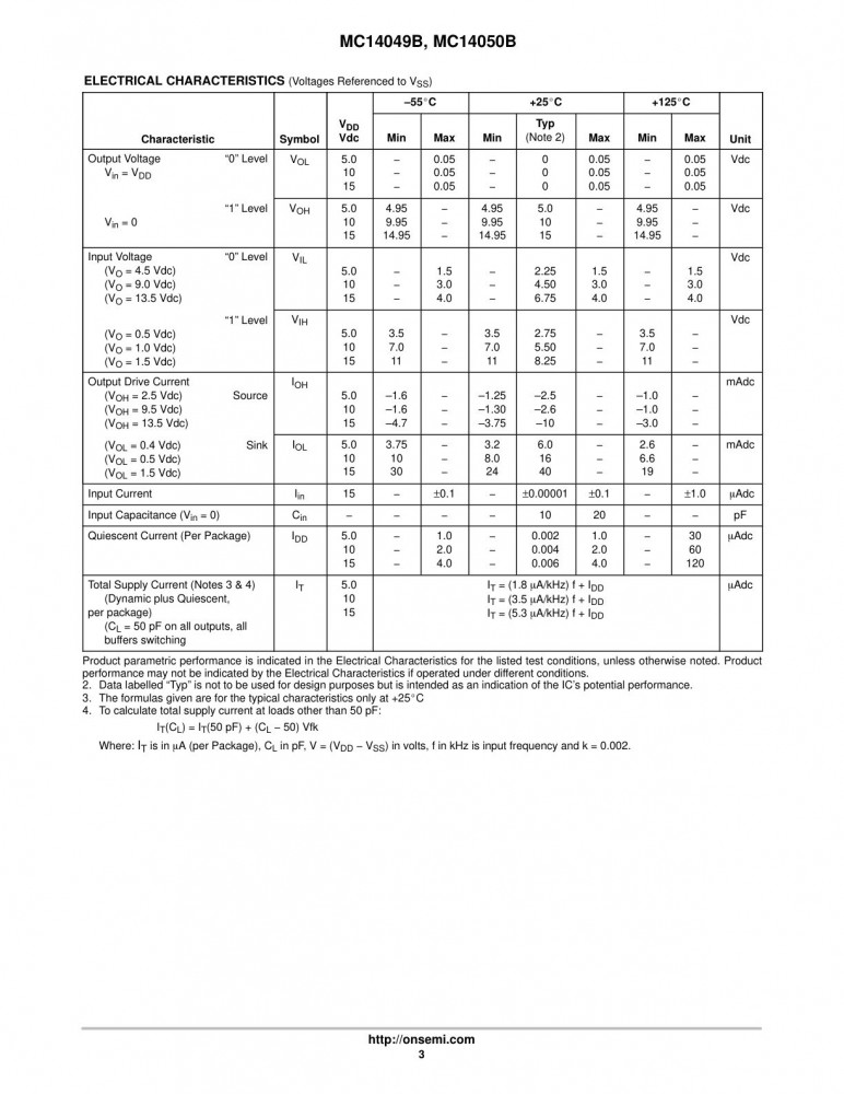 MC14049B document page 3