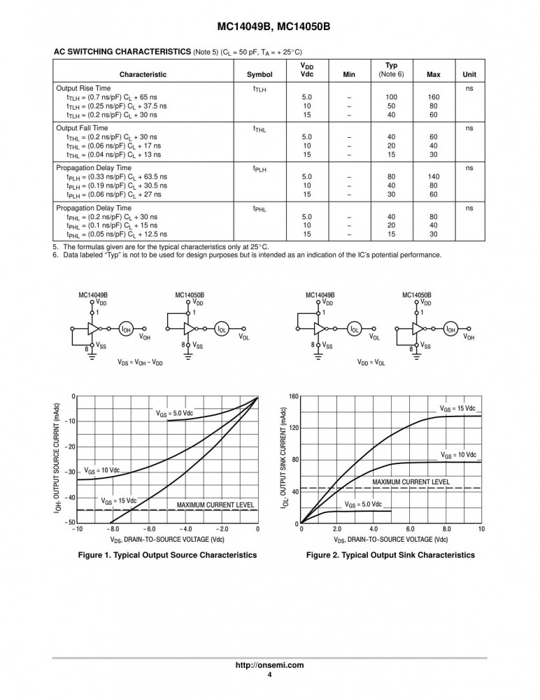 MC14049B document page 4