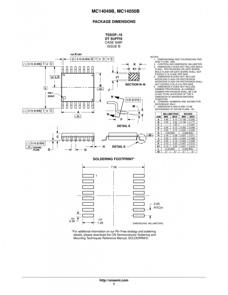 MC14049B document page 7