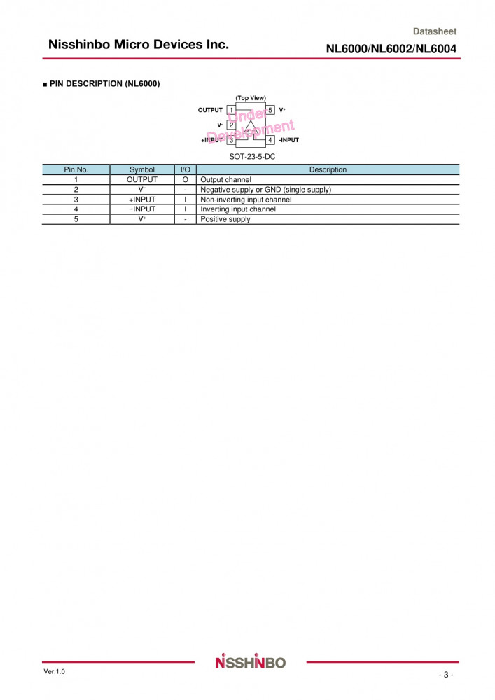 NL6002 datasheet page 3