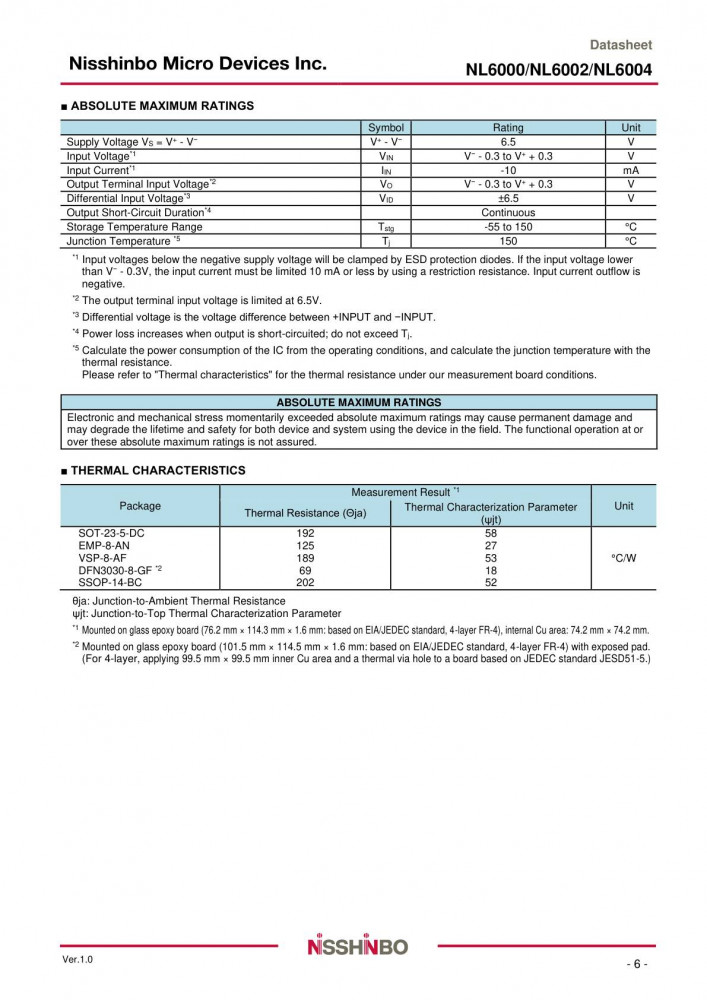 NL6002 datasheet page 6