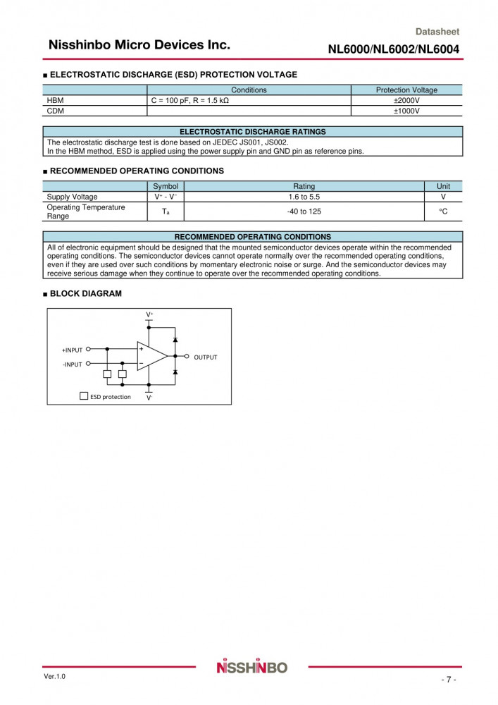 NL6002 datasheet page 7