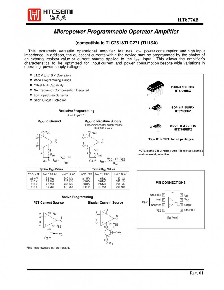 HT8776BRZ datasheet page 1