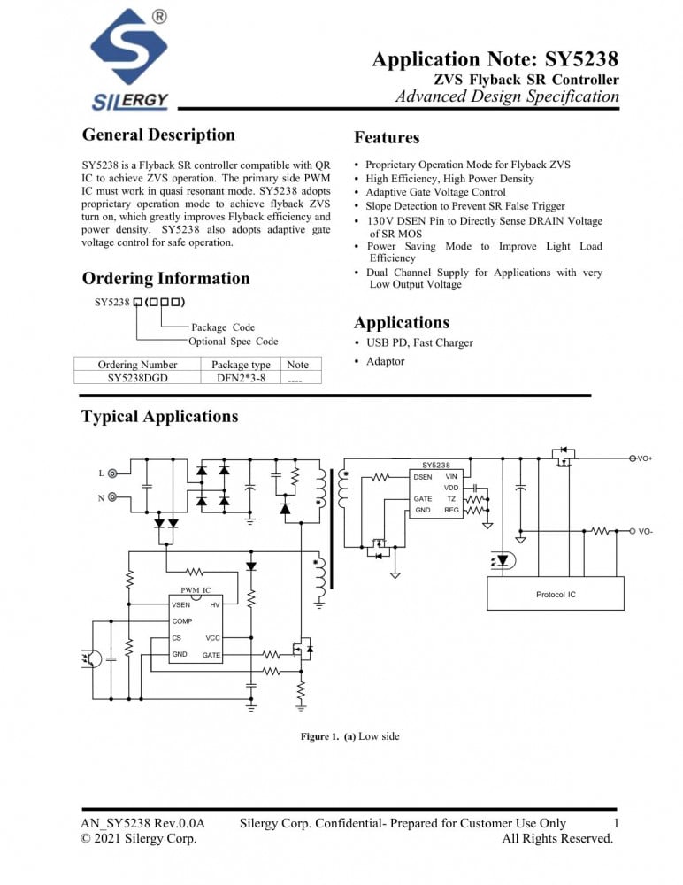 SY5238DGD datasheet page 1