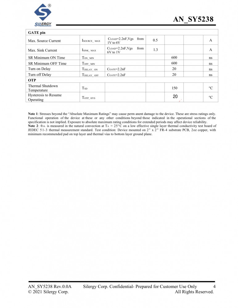SY5238DGD datasheet page 4