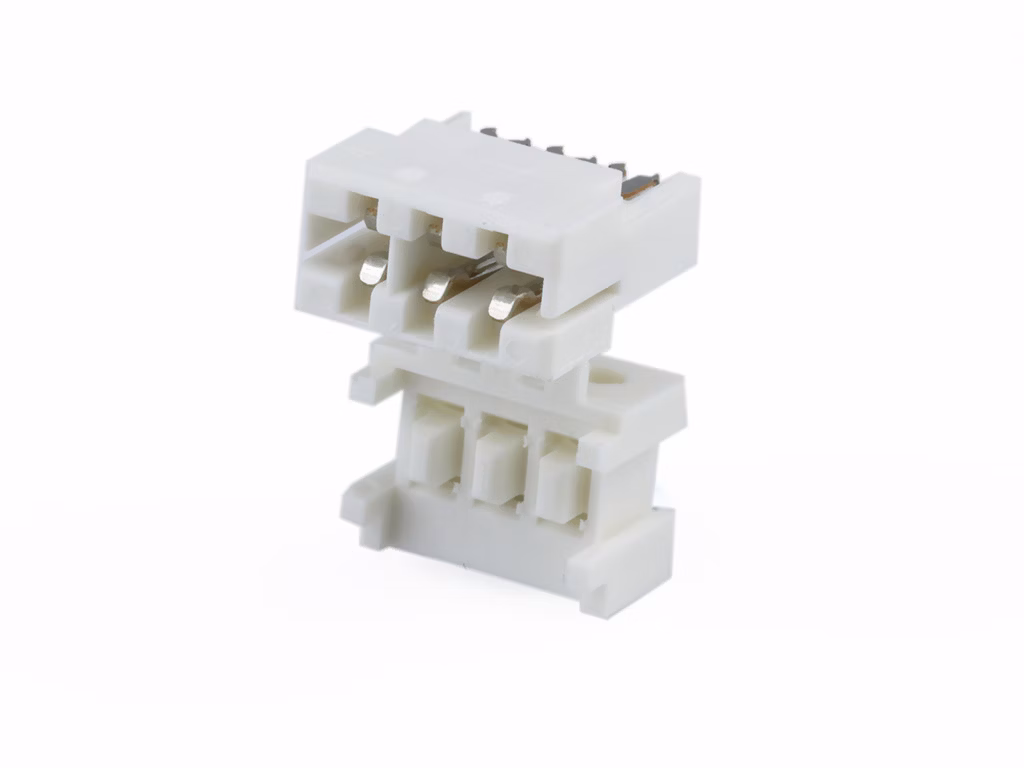 Appli-Mate RAST 2.5 Connector, 2.50mm Pitch, Female, 13 Circuits, Polarizing Rib Between 3/4, Locking Pips, Slotted Endwalls, Brown Color Stripe, Gold Plating