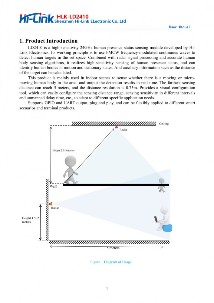 HLK-LD2410-P manual page 3