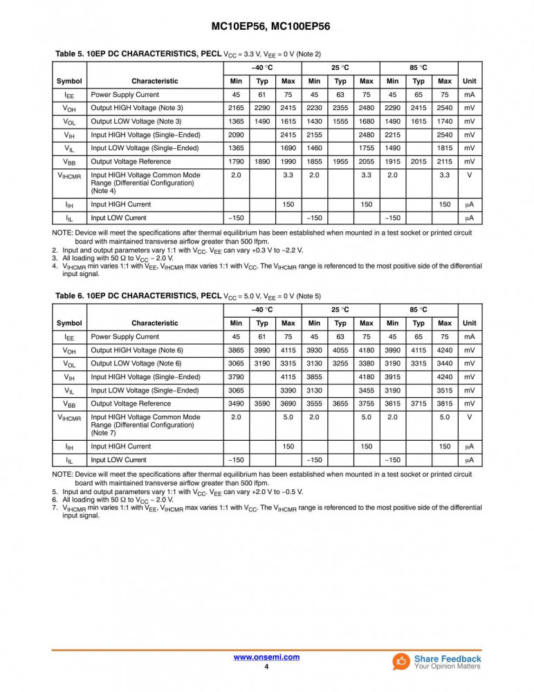 MC100EP56 technical document page 4