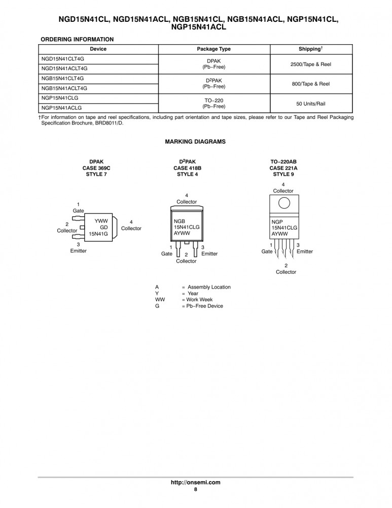 NGD15N41ACLT4G datasheet page 8