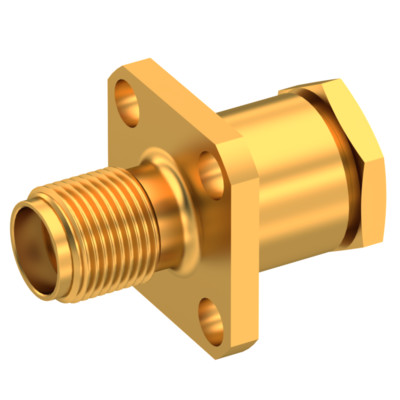 SMA / STRAIGHT JACK FEMALE CLAMP TYPE FOR 2/50 D CABLE GOLD CAPTIVE CONTACT