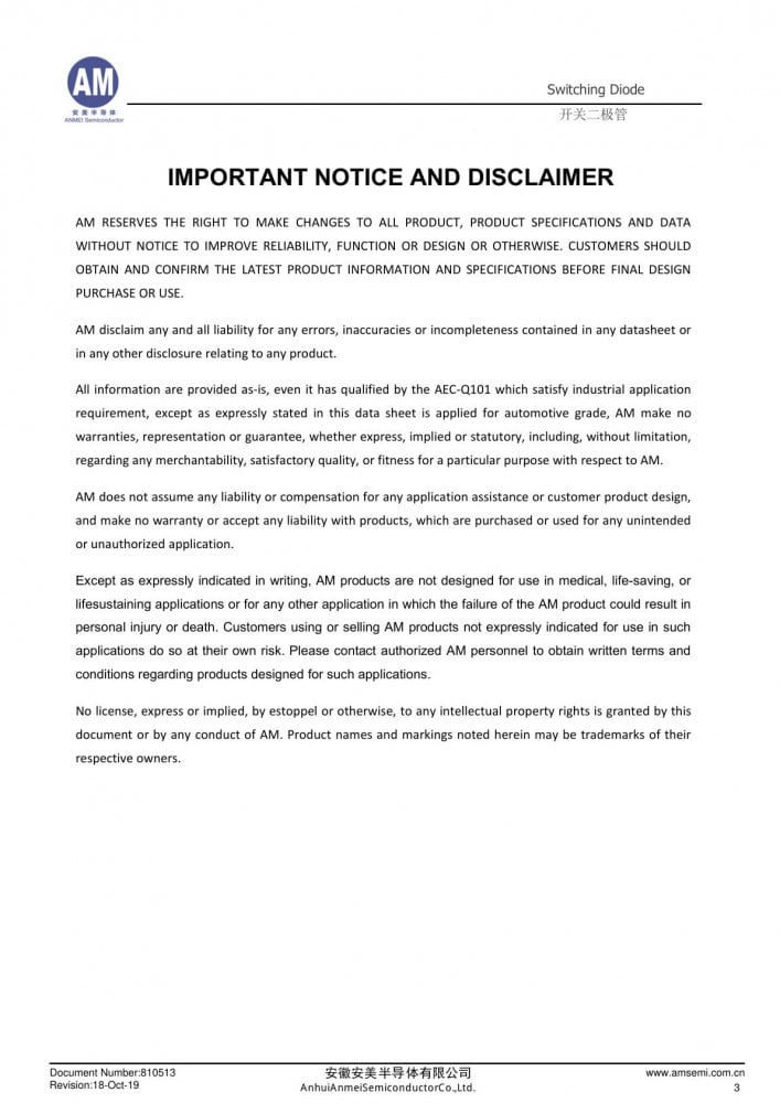 1N4148W datasheet page 3