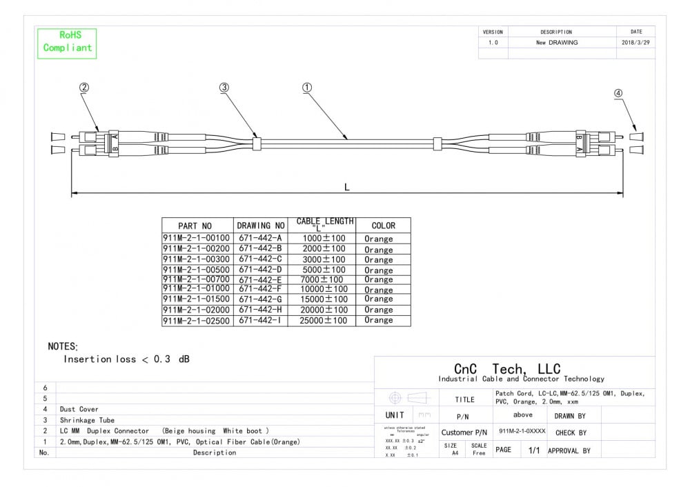 CNC Tech 911M-2-1-00300 technical drawing