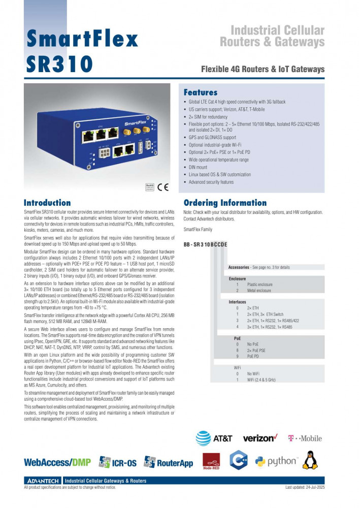 SmartFlex SR310 document page 1