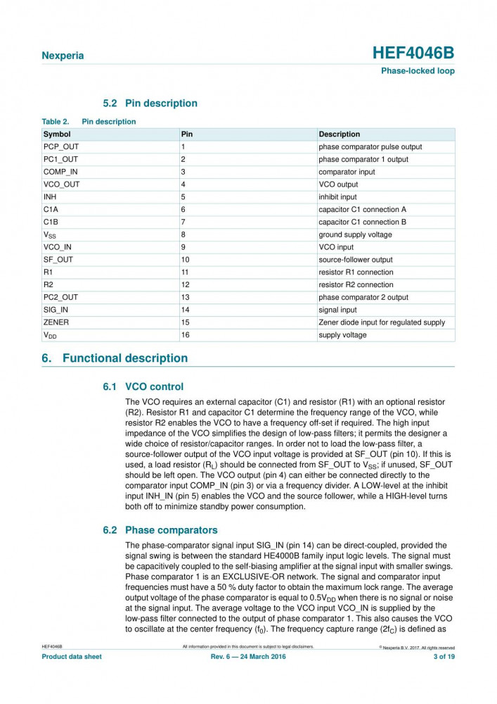 HEF4046BT datasheet page 3