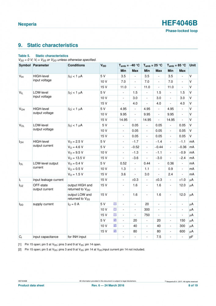 HEF4046BT datasheet page 8