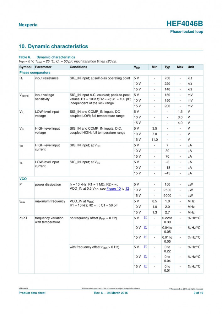 HEF4046BT datasheet page 9