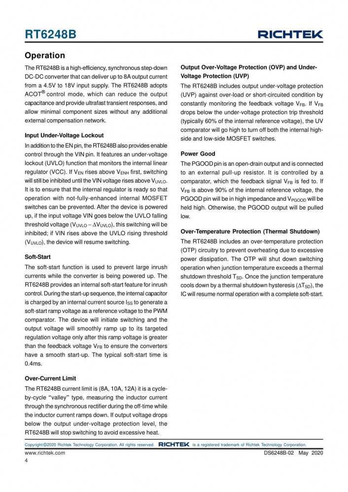 RT6248B datasheet page 4