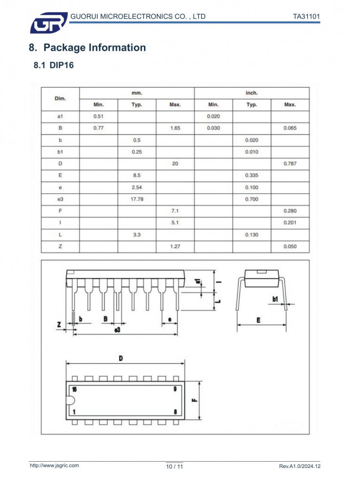 TA31101 datasheet page 10
