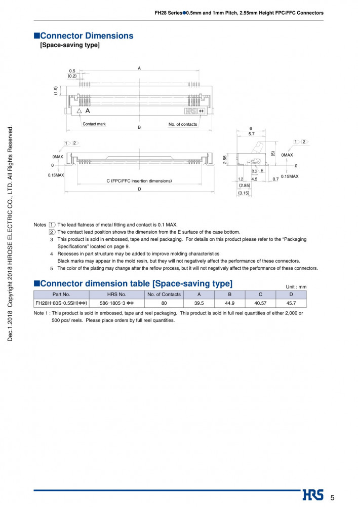 FH28 series datasheet page 5