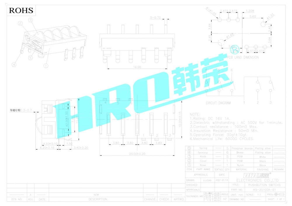 K5-2010DA-01 technical document page