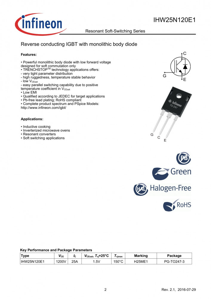 IHW25N120E1 datasheet page 2