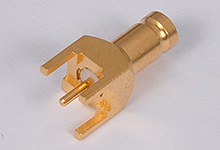 MMCX Plug, Straight, Crimp, RG-178/RG-196, Brass Body, Gold (Au) Plated, Bulk Bag, 50 Ohms