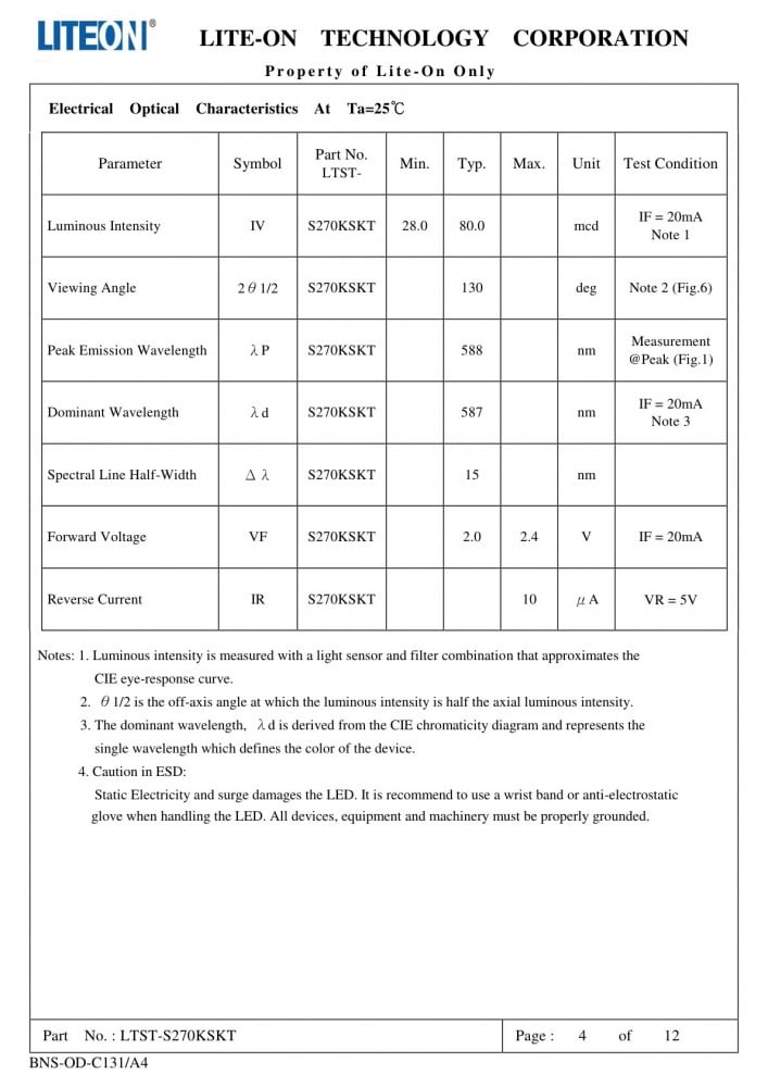 LTST-S270KSKT datasheet page 5