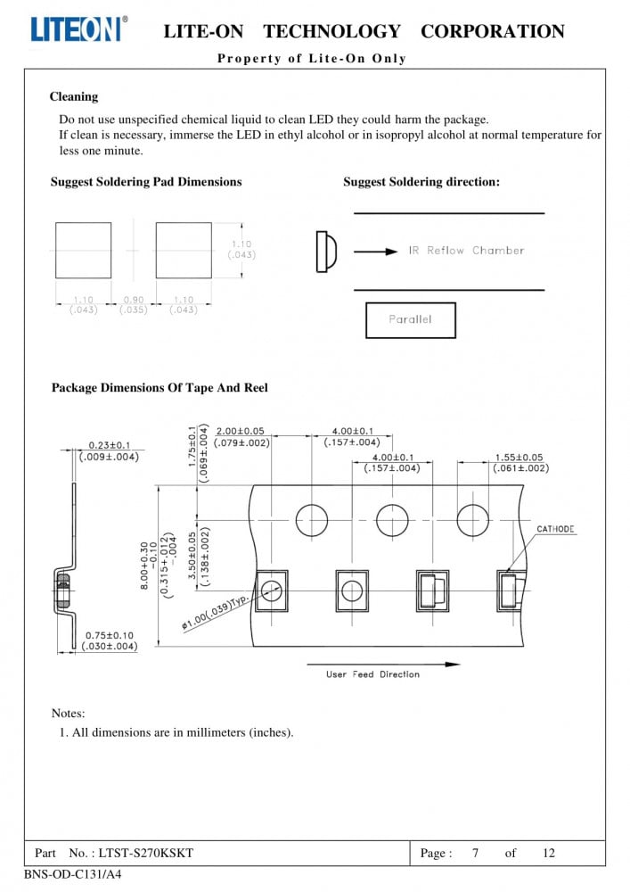 LTST-S270KSKT datasheet page 8