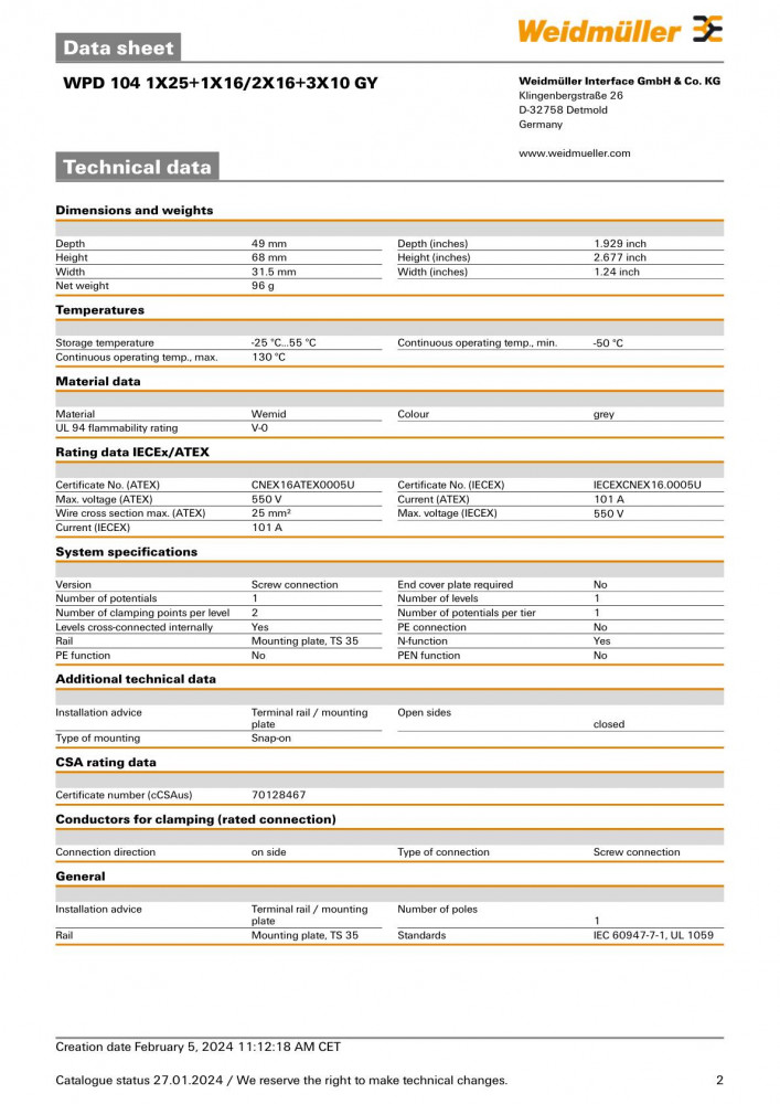 WPD 104 technical document page 2