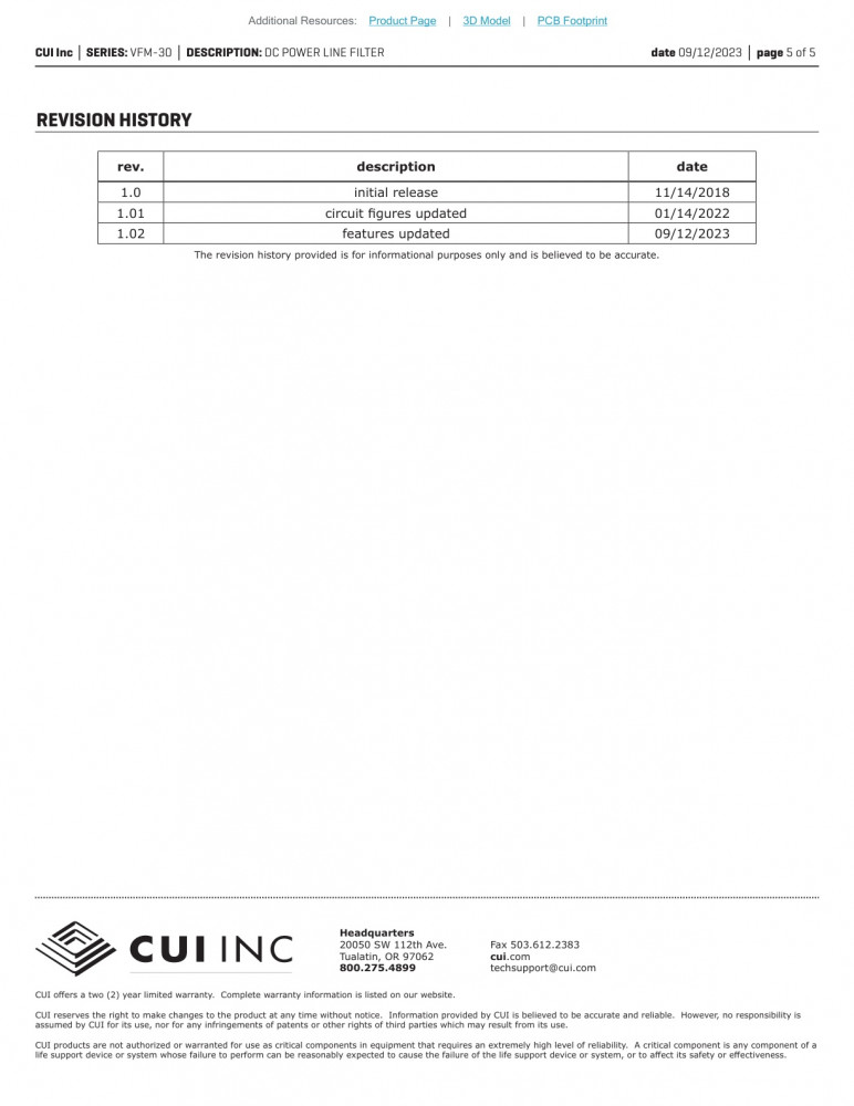 CUI VFM-30-DIN datasheet page 5