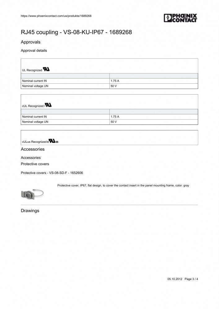 Phoenix Contact 1689268 technical document page 3
