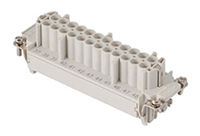 Heavy-Duty Screw Terminal Insert, Male, 10-Pole, 16A, without Wire Protection, Silver (Ag) Plated Contacts, Size 10A «49x16»
