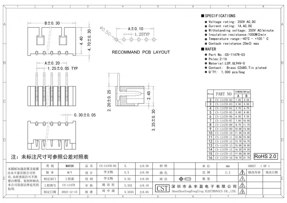 CST CS-1147R-03 technical drawing page 1