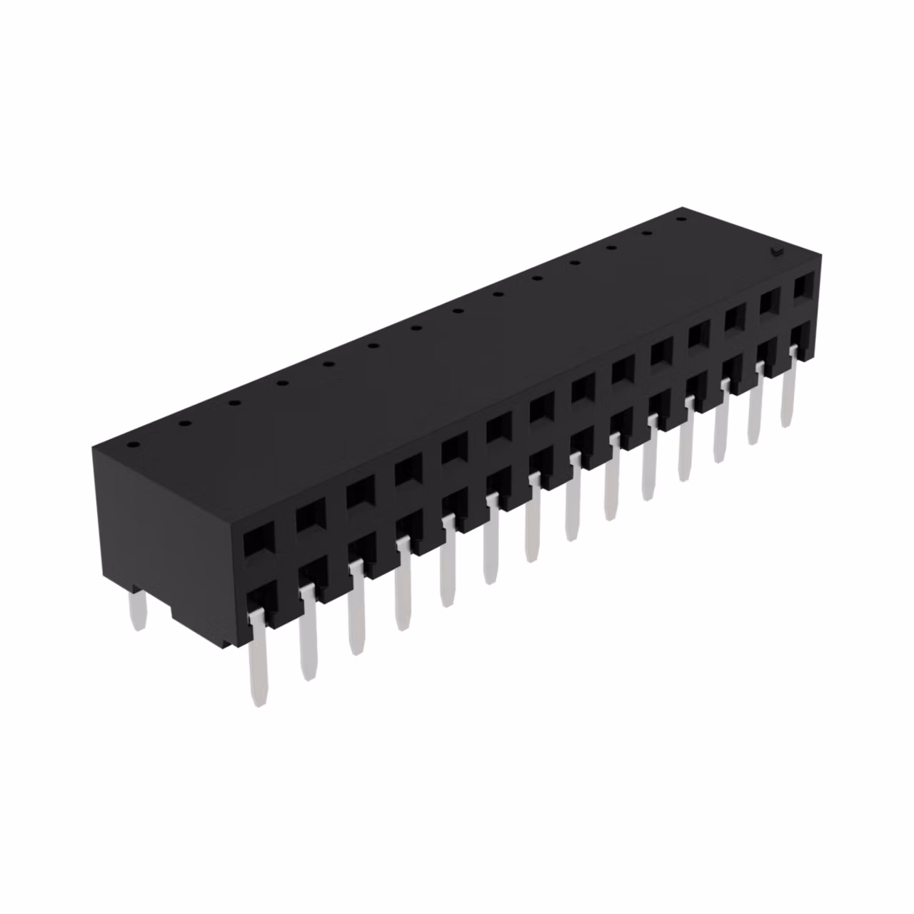C-Grid III PCB Receptacle, 2.54mm Pitch, Dual Row, Right-Angle, Shrouded, 8 Circuits, 0.76µm Gold (Au) Plating, Straight PCB Pins