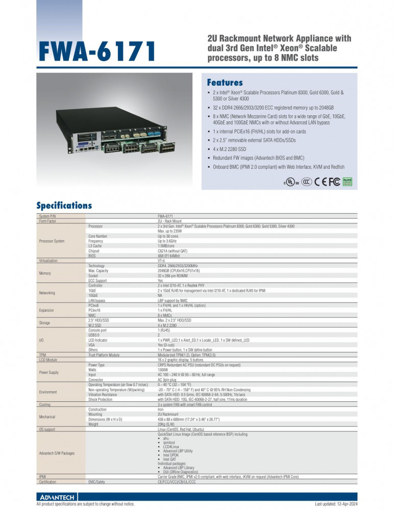FWA-6171 technical document page 1