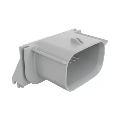 Mini50 Unsealed Vertical Header, UL 94 HB, Dual Row, 24 Circuit, Polarization Option C, Dark Gray, Tube