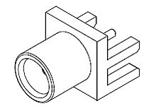 MCX Jack, Straight, PCB Receptacle, Edge Mount, Brass Body, Gold (Au) Plated, 75 Ohms for sale