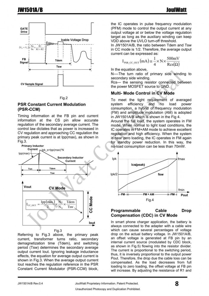 JW1501A datasheet page 8