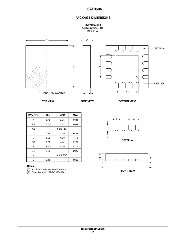 CAT3606 datasheet page 10