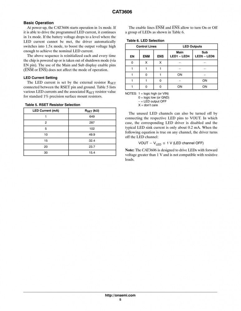 CAT3606 datasheet page 5